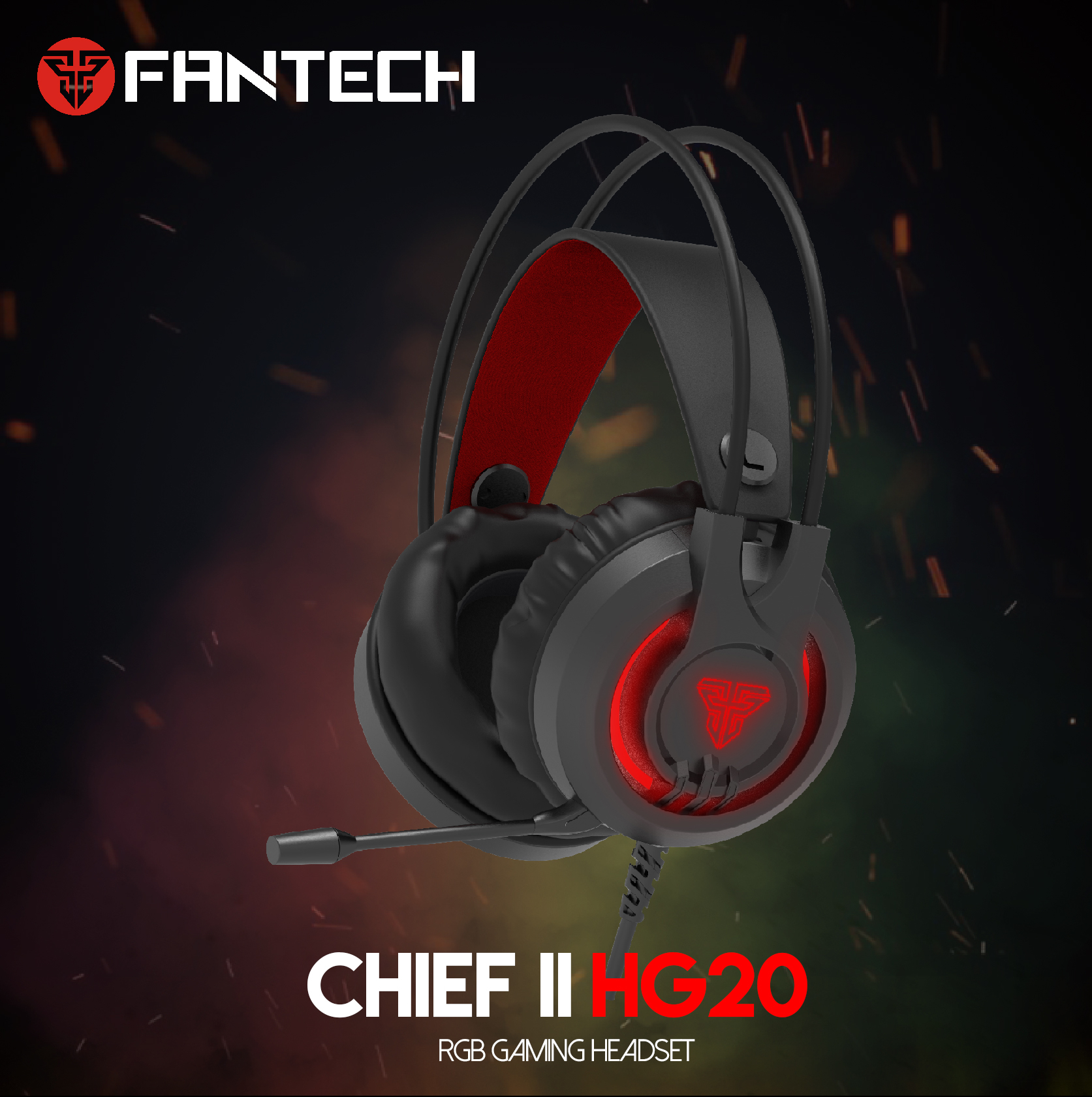 FANTECH HG20 CHIEF II 3.5mm RGB Light Gaming Headset in Nepal | SajiloShop