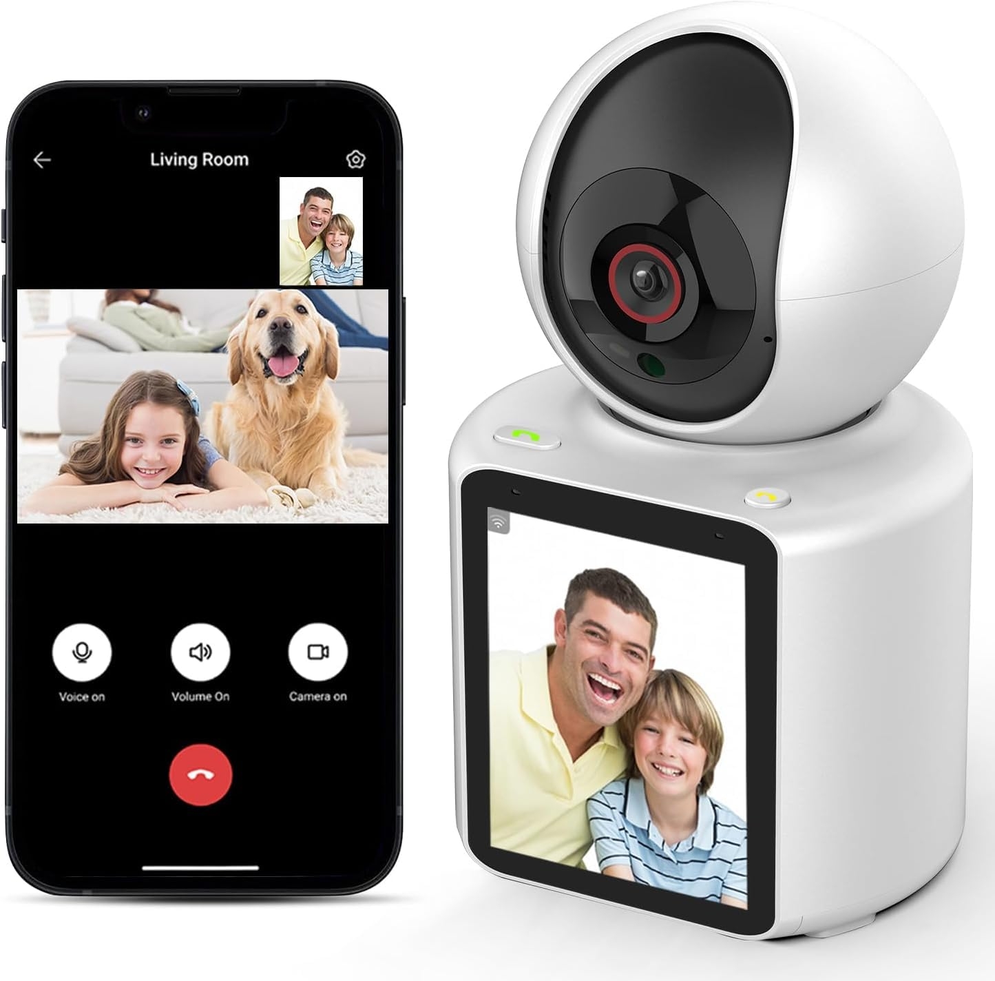 2-Way Video Calling Camera WIFI 360° Smart Security Camera 1080p HD ...