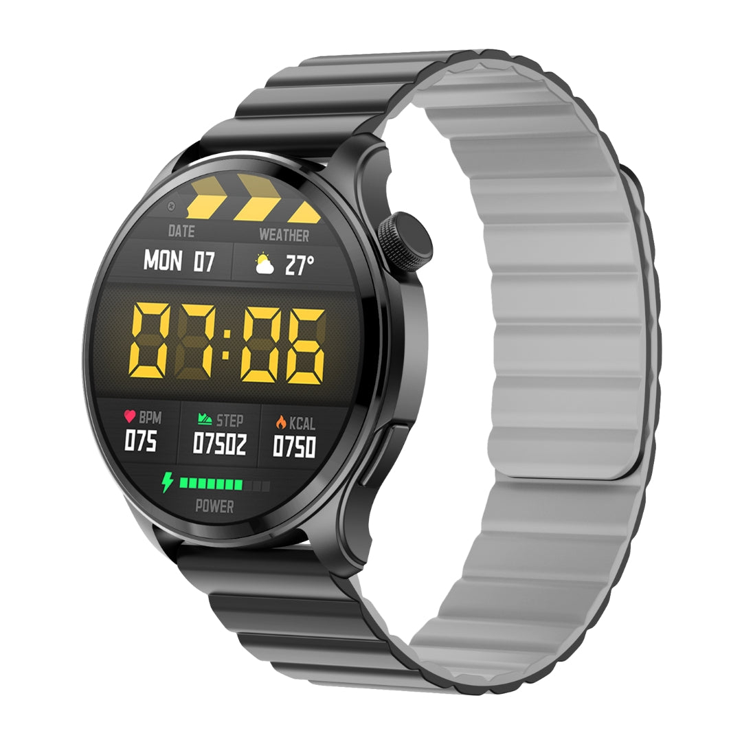 Alewa Moon Amoled Round Metallic Smartwatch in Nepal | SajiloShop