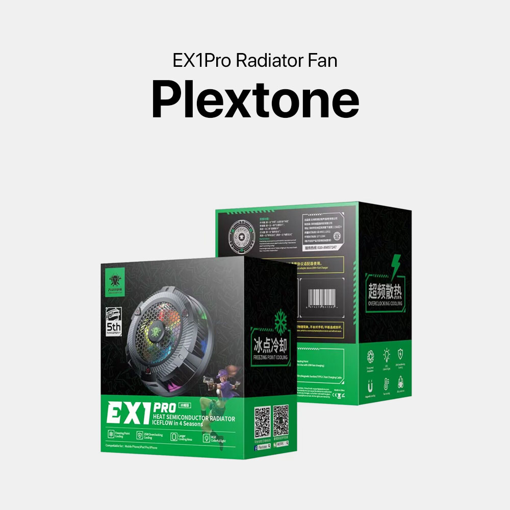 PLEXTONE EX1 Pro RGB Mobile Phones Professional Turbofan Cooler Magnetic Radiator Portable Fast ...