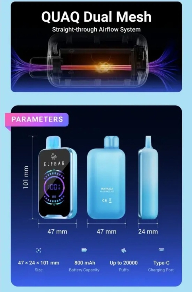Elf Bar RAYA D2 20000 Puffs Disposable Vape Pod in Nepal | SajiloShop