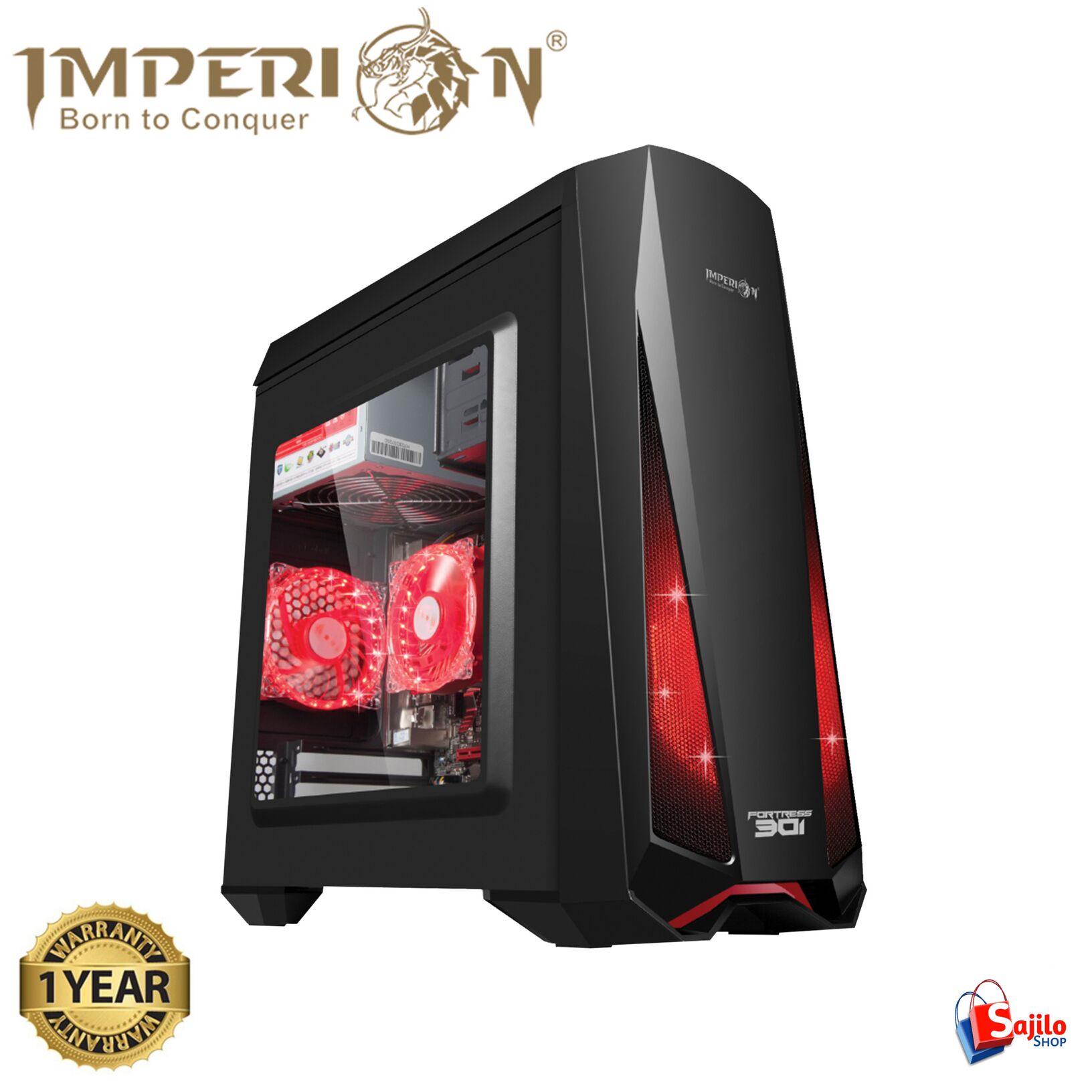 IMPERION FORTRESS 301 RGB ATX GAMING CASE WITH 1 LED FAN in Nepal ...