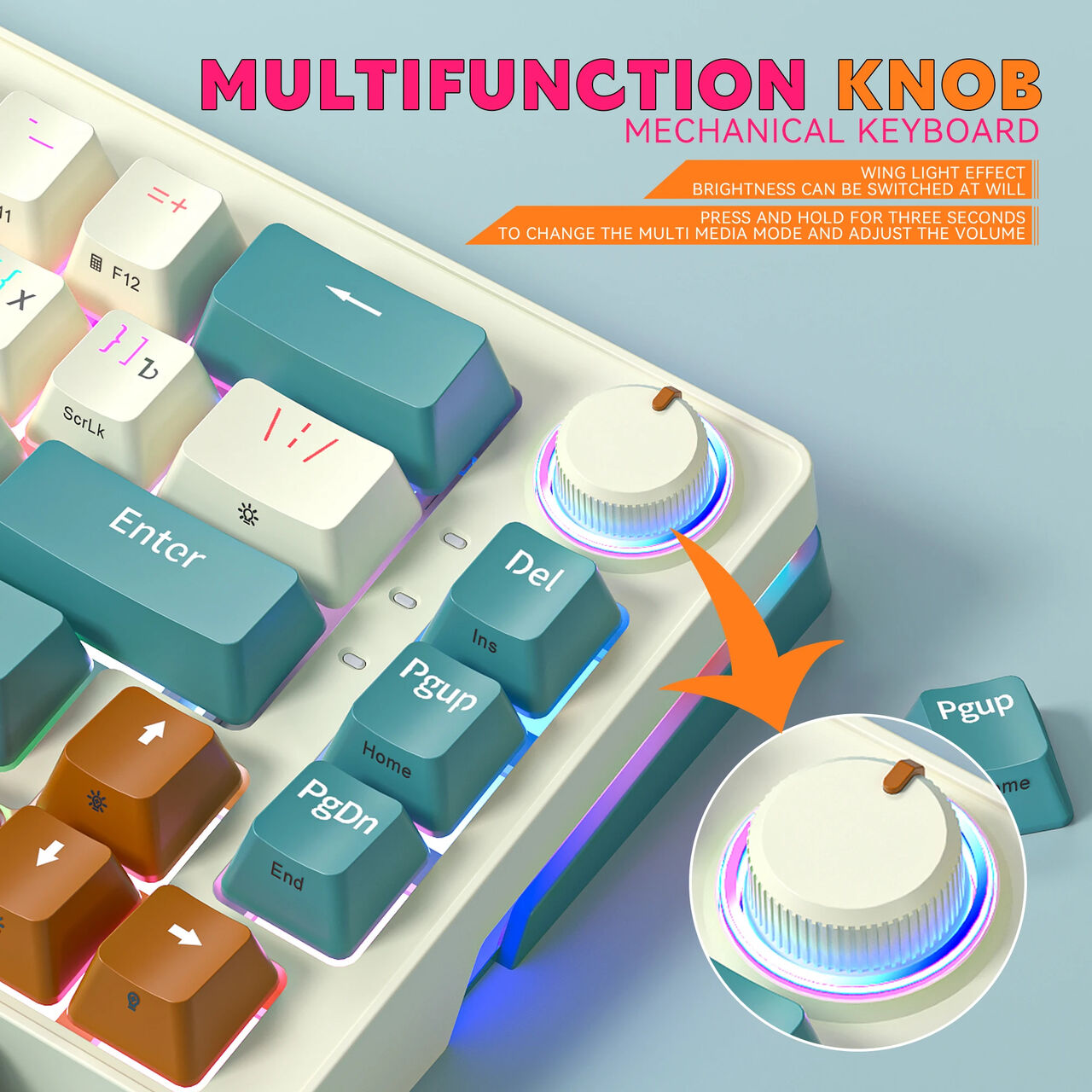 Zifriend ZA68 Pro Mechanical Keyboard 68 Key Hotswap RGB Backlit ...